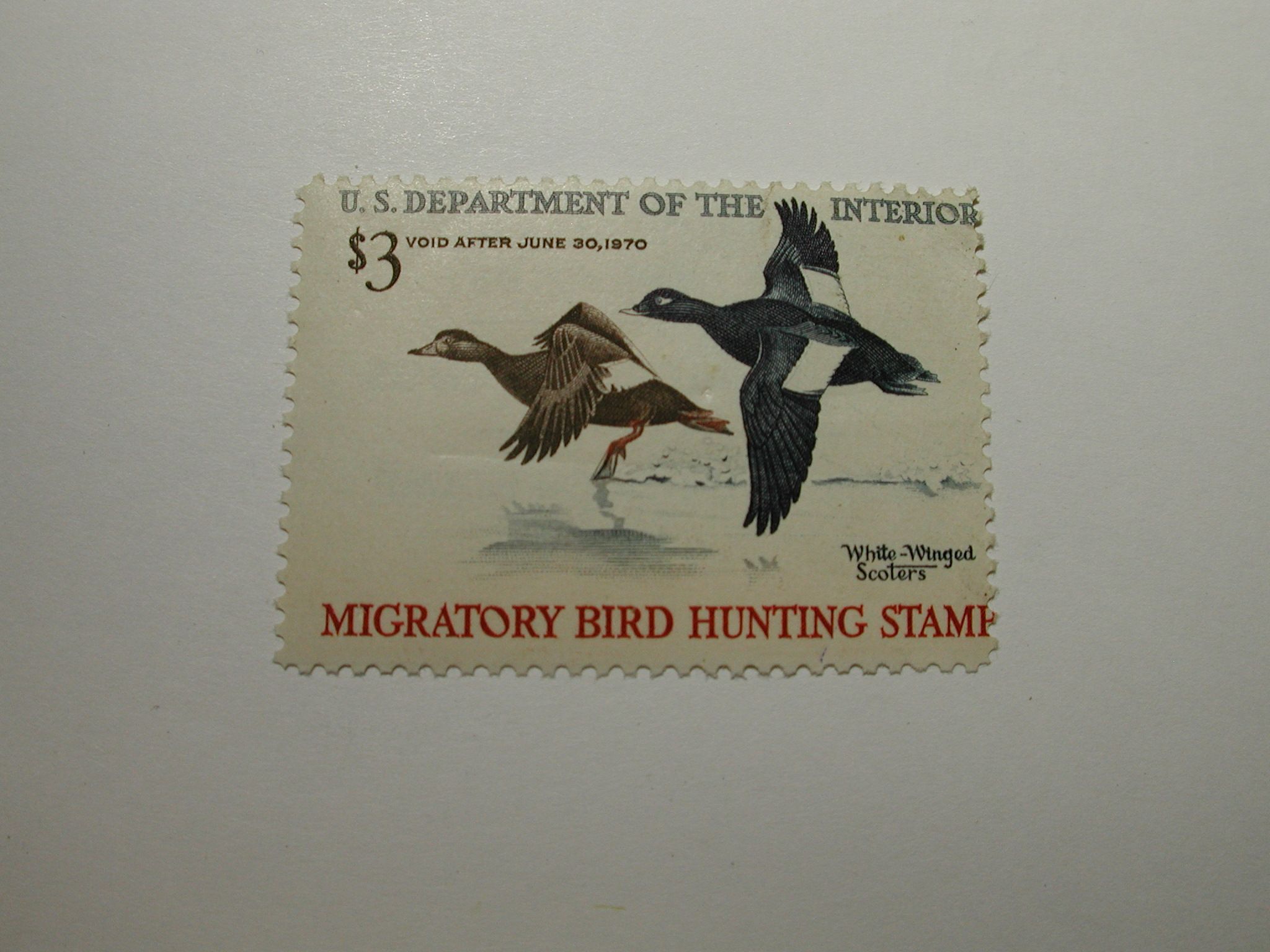 U.S. Stamp Scott #RW36 US Department of Interior $3 Migratory Bird ...