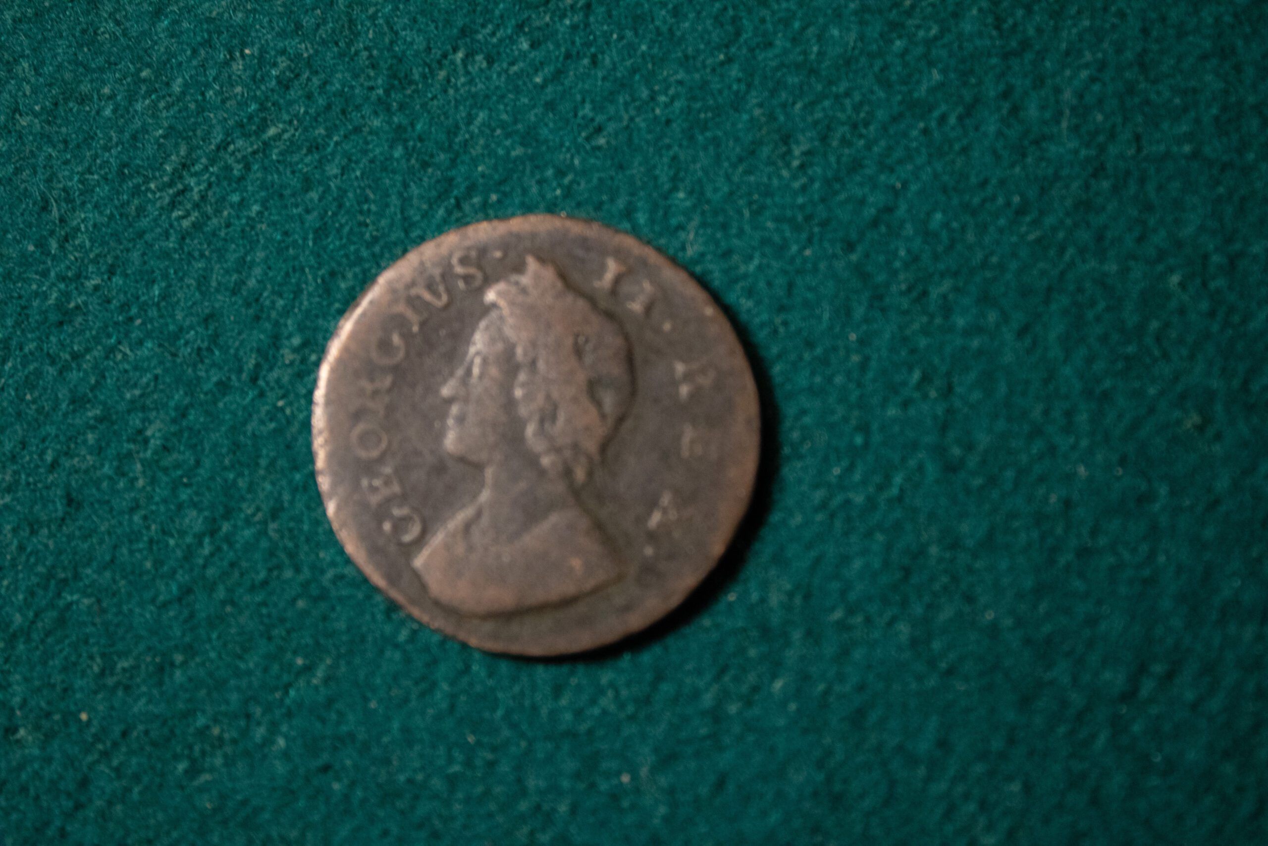 1736 Britain George II Farthing Fine | Bellport Jewelers