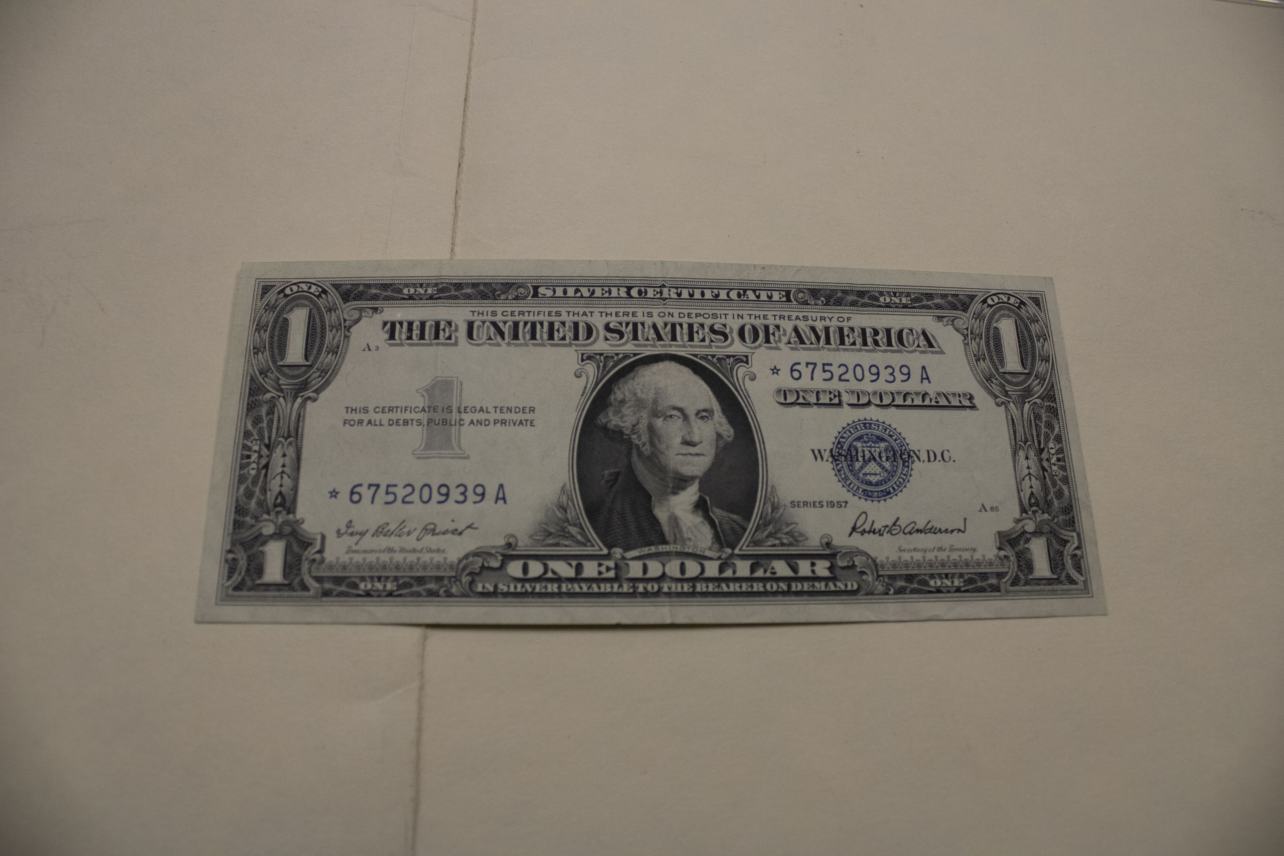 1957 Star Series Silver Certificate Note B About Uncirculated ...
