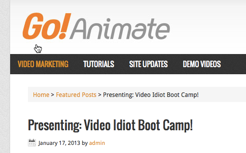 GoAnimate Features Video Idiot Boot Camp! - Katie Davis